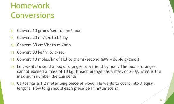 Solved Homework Dimensional Consistency 1. If I have mass of | Chegg.com