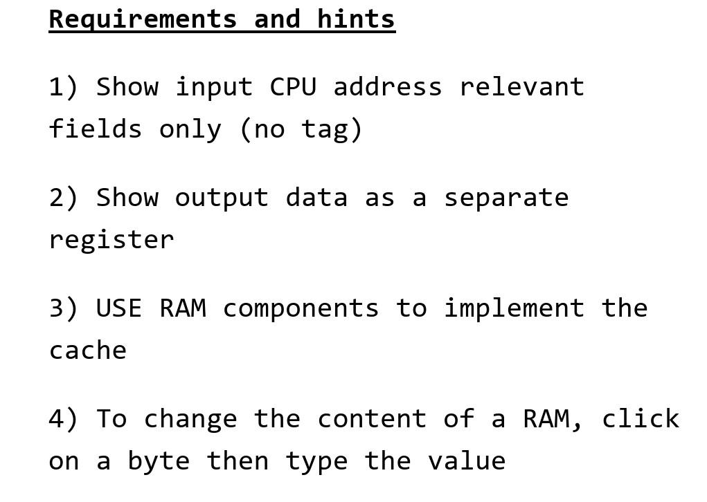Solved Using LogiSim, do the following: 1. Design a direct | Chegg.com