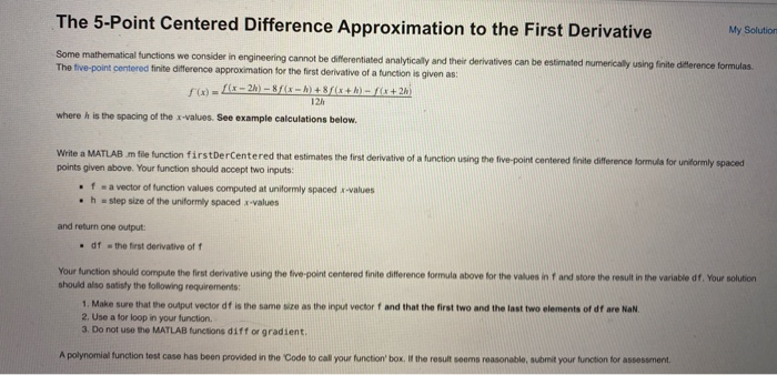 Solved The 5-Point Centered Difference Approximation to the | Chegg.com