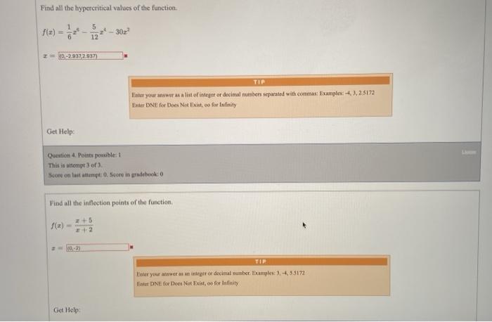Solved Find all the hypercritical values of the function: 1 | Chegg.com