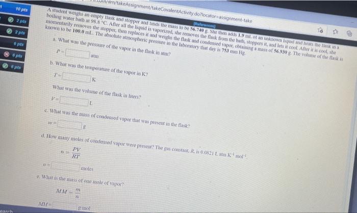 Solved 1 10 pts takeAssignment/takeCovalent Activity do | Chegg.com