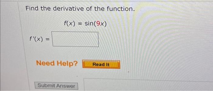 Solved Find the derivative of the function. | Chegg.com