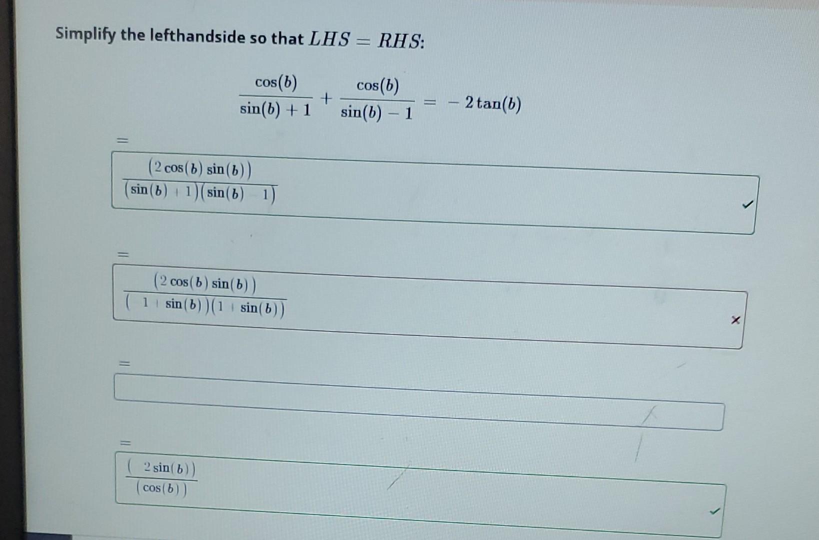 Solved Simplify the lefthandside so that LHS=RHS : | Chegg.com