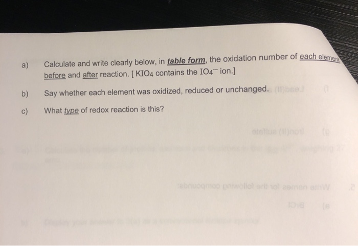 Solved 6. In the following redox reaction: KIO4 → KI + 202 | Chegg.com
