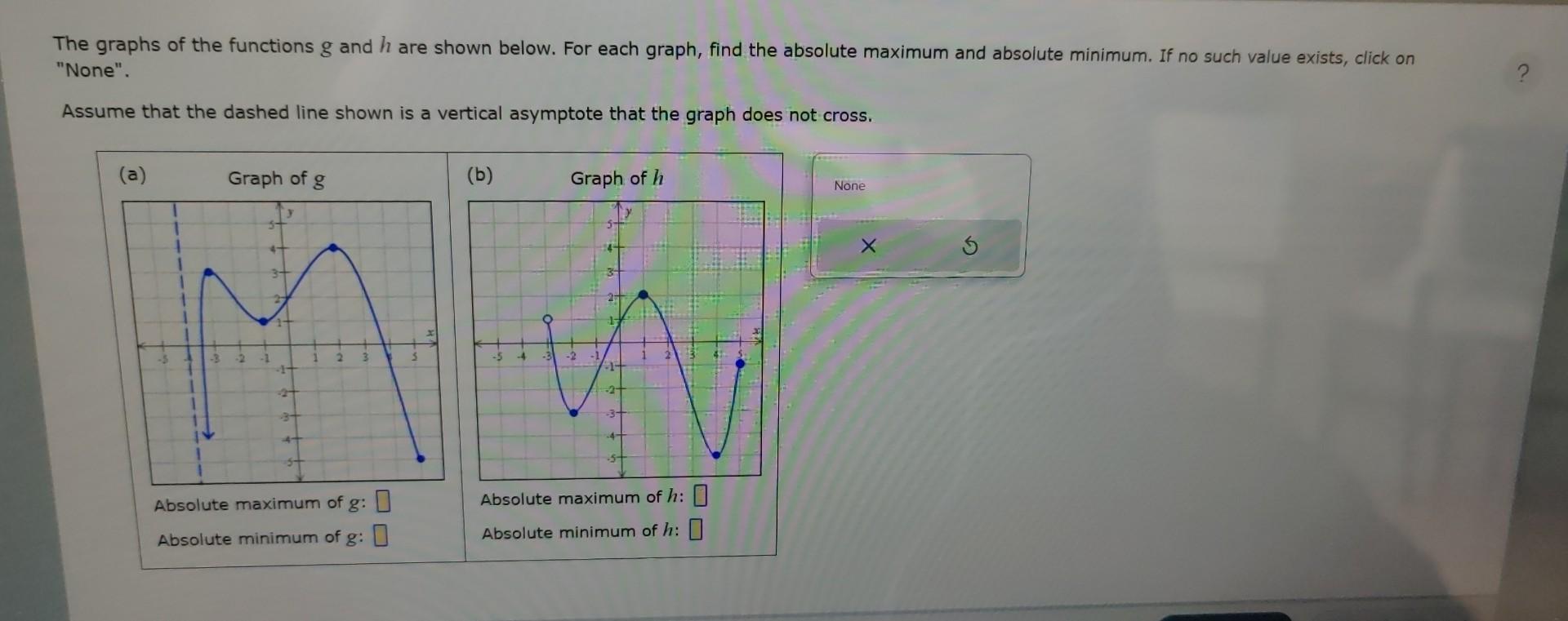 Solved The graphs of the functions g and h are shown below. | Chegg.com