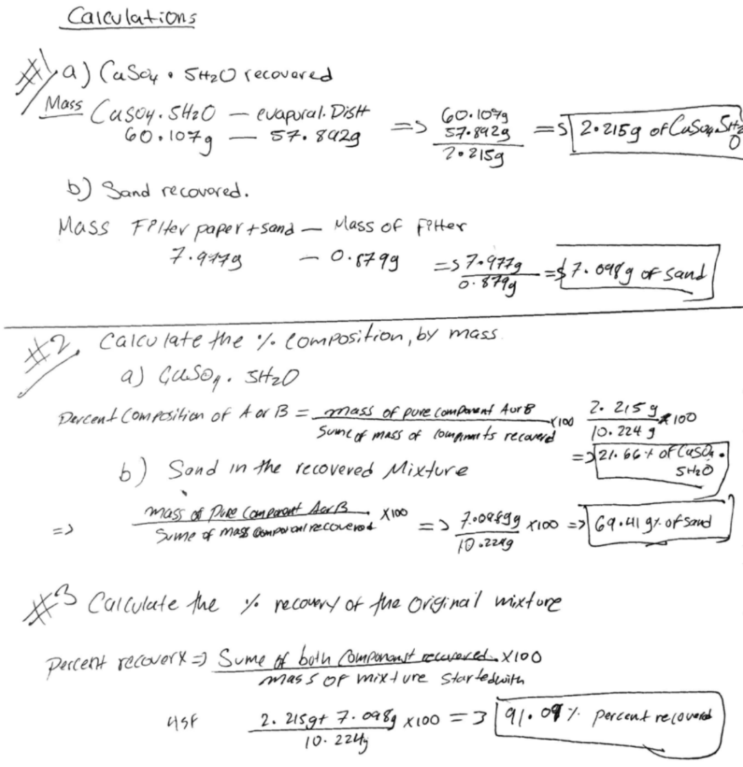 Solved 1) Calculate the mass of the: a) CuSO4 - SH;O | Chegg.com