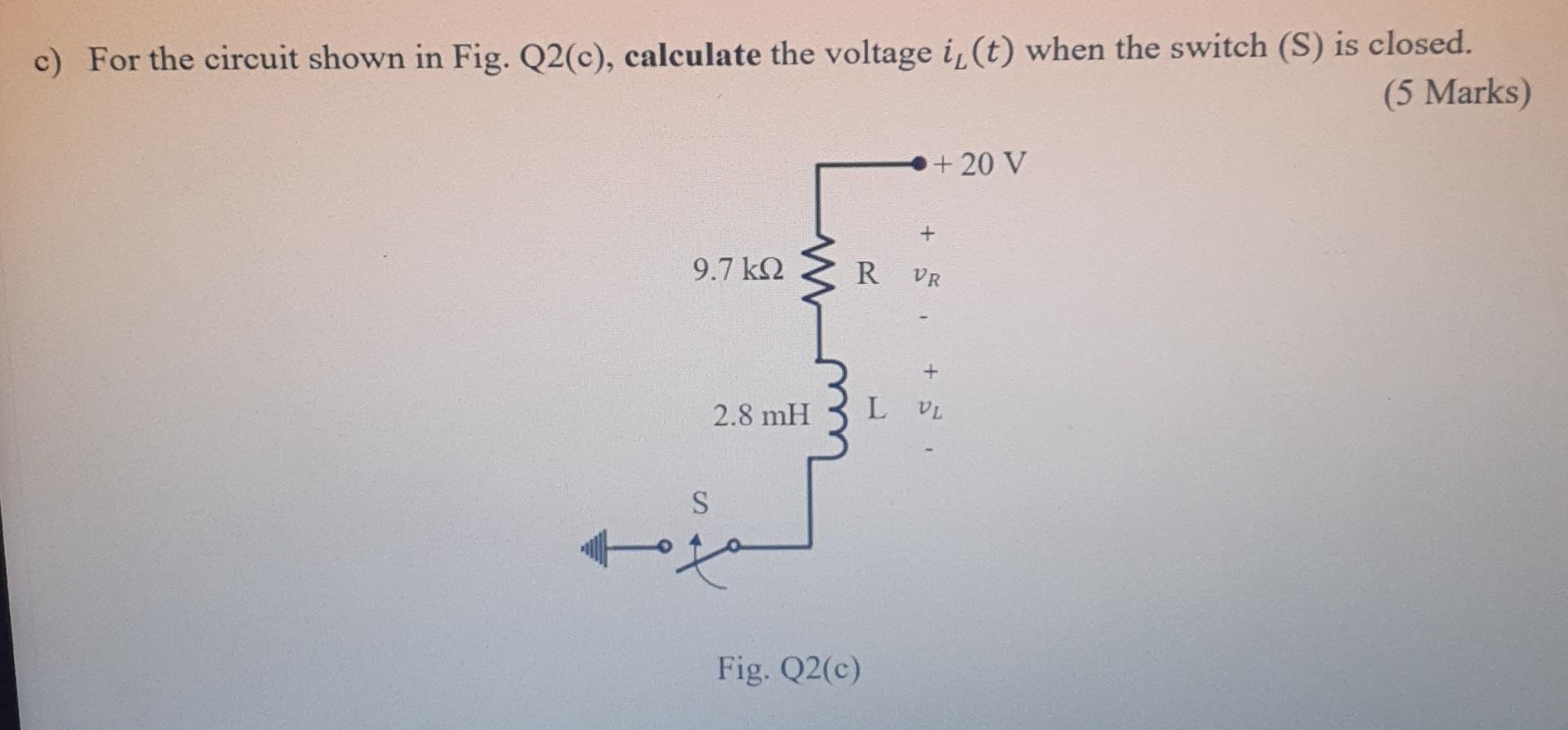 Solved 2. a) For the circuit shown in Fig. Q2(b), assuming | Chegg.com