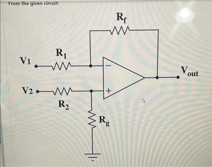 Solved From the given circuit:If V1 is grounded. If V2 | Chegg.com
