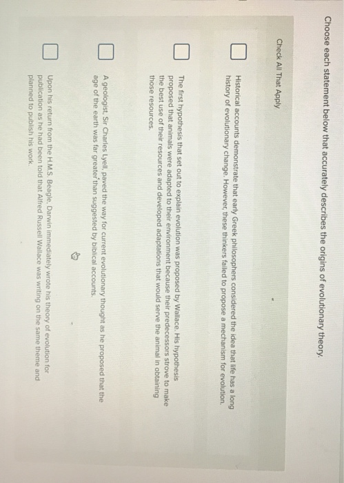 Solved Choose each statement below that accurately describes | Chegg.com