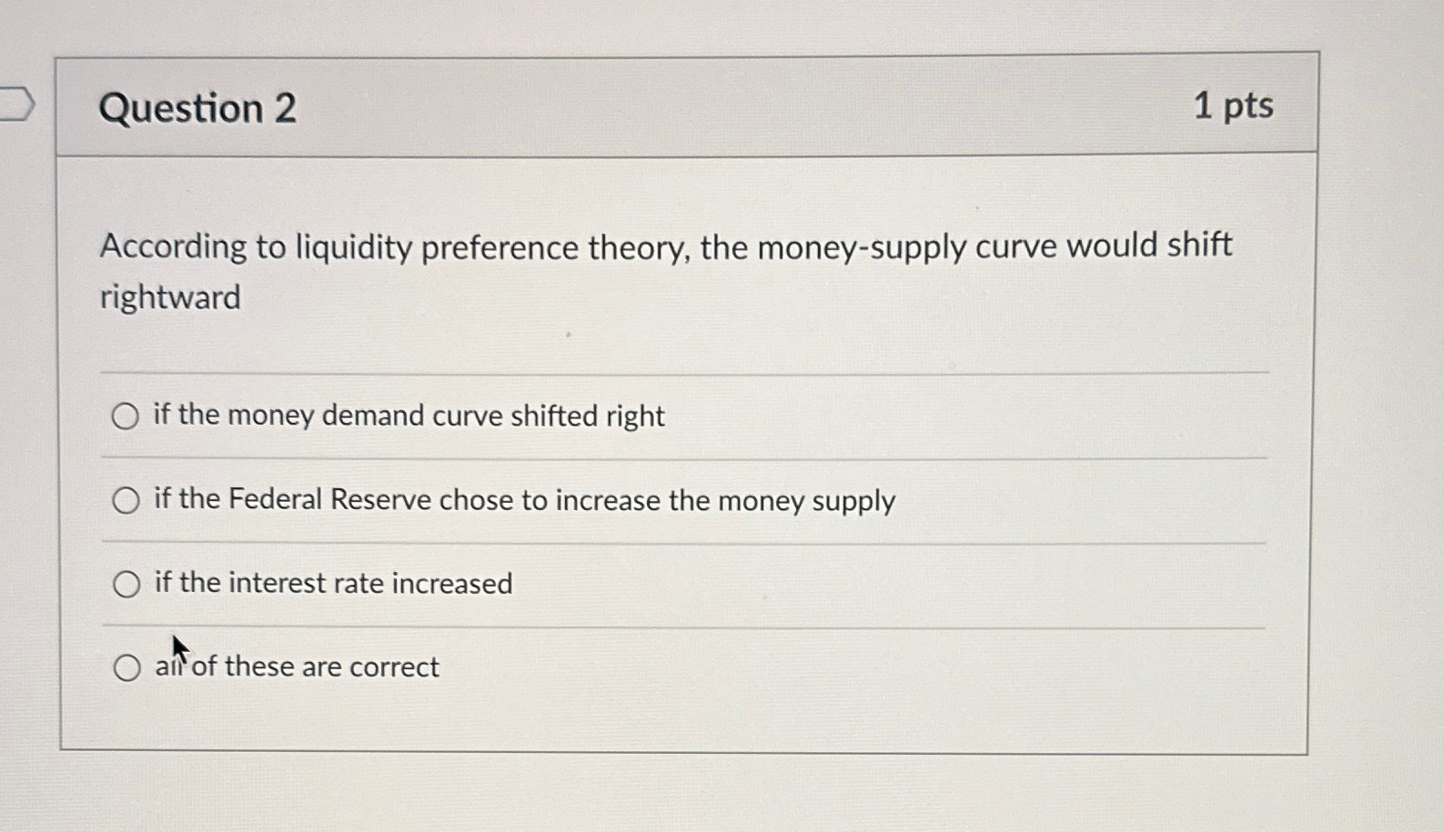 Solved Question 21 ﻿ptsAccording to liquidity preference | Chegg.com