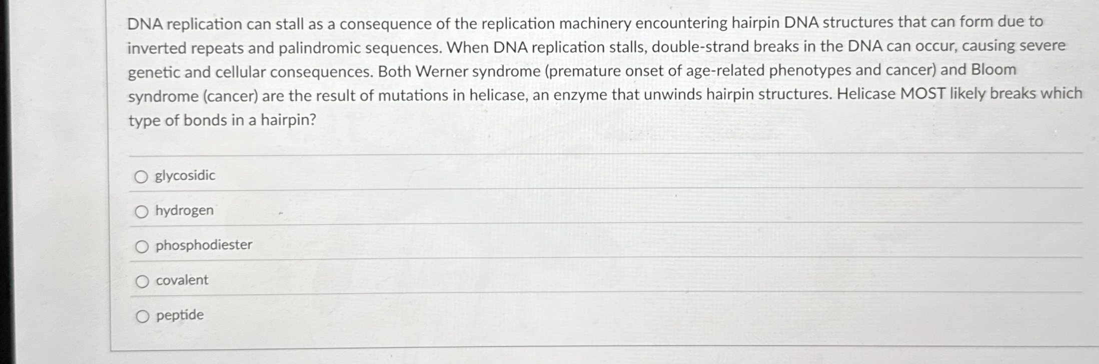 Solved DNA replication can stall as a consequence of the | Chegg.com