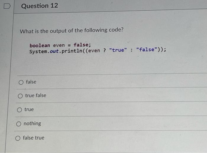 Solved D Question 8 The statement System.out.printf("%10s", | Chegg.com