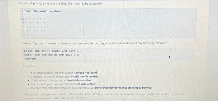 Solved 27.5 Project\# 1 - Problem 3: Real-Estate Management | Chegg.com