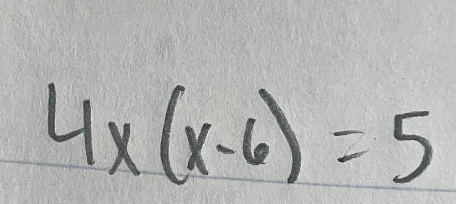 Solved 4x(x-6)=5 | Chegg.com