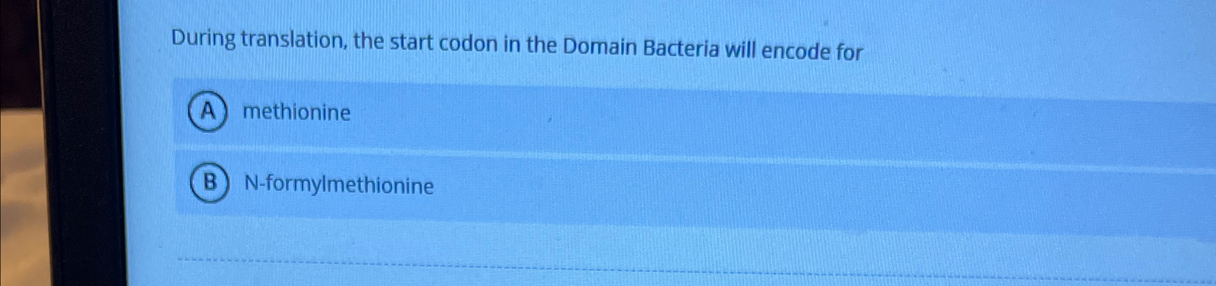 Solved During translation, the start codon in the Domain | Chegg.com