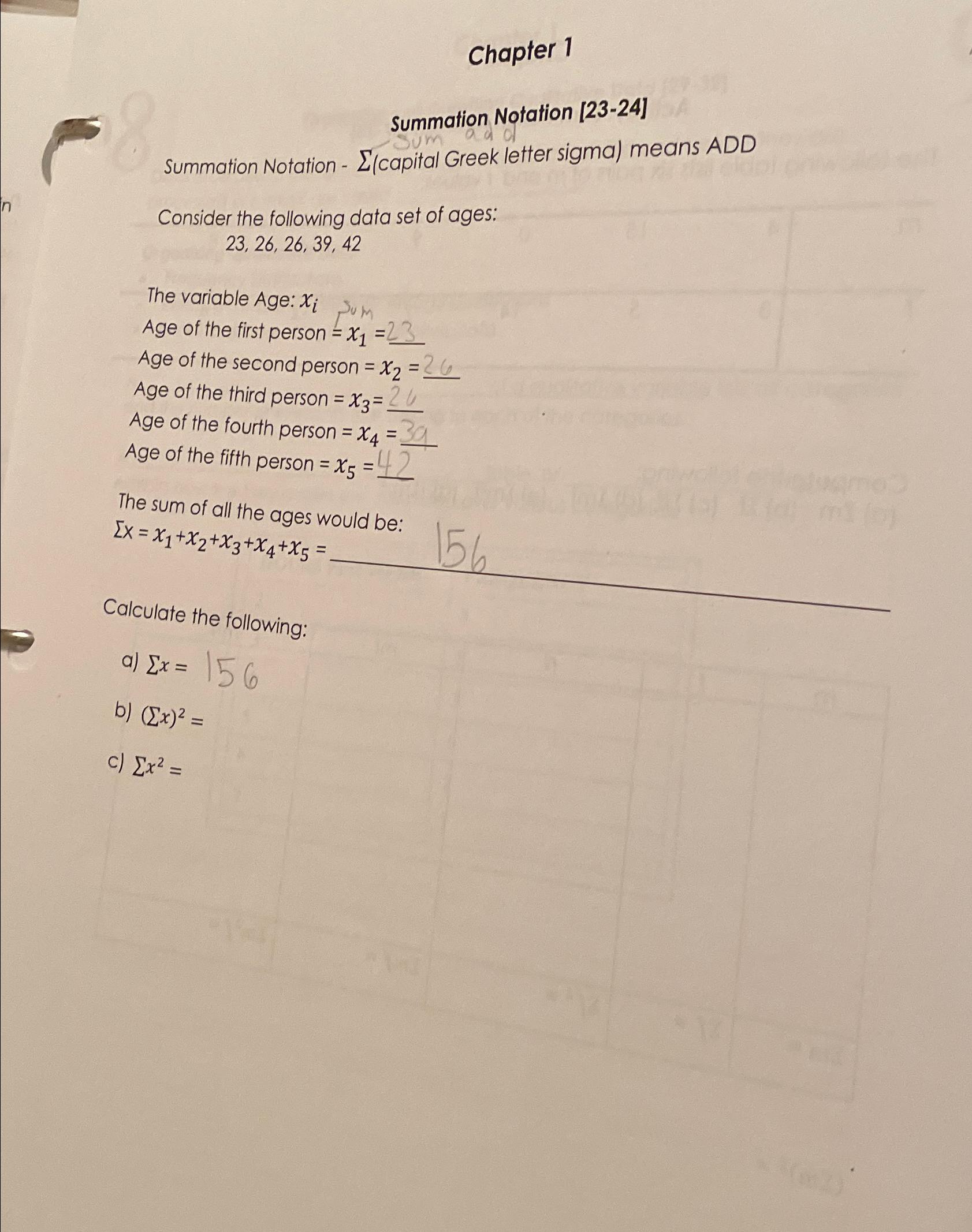 Solved Chapter 1Summation Notation [23-24]Summation Notation | Chegg.com
