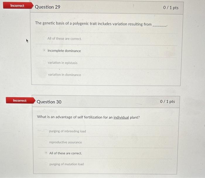 Solved The genetic basis of a polygenic trait includes | Chegg.com