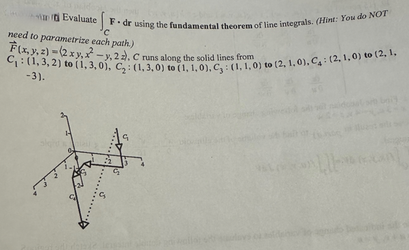 Solved Evaluate ∫C﻿F*dr ﻿using the fundamental theorem of | Chegg.com