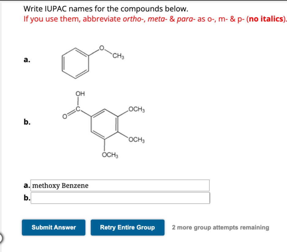 Solved Write IUPAC names for the compounds below.If you use | Chegg.com
