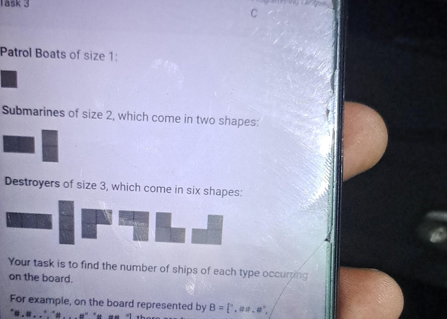 Solved Patrol Boats of size 1: Submarines of size 2, which | Chegg.com