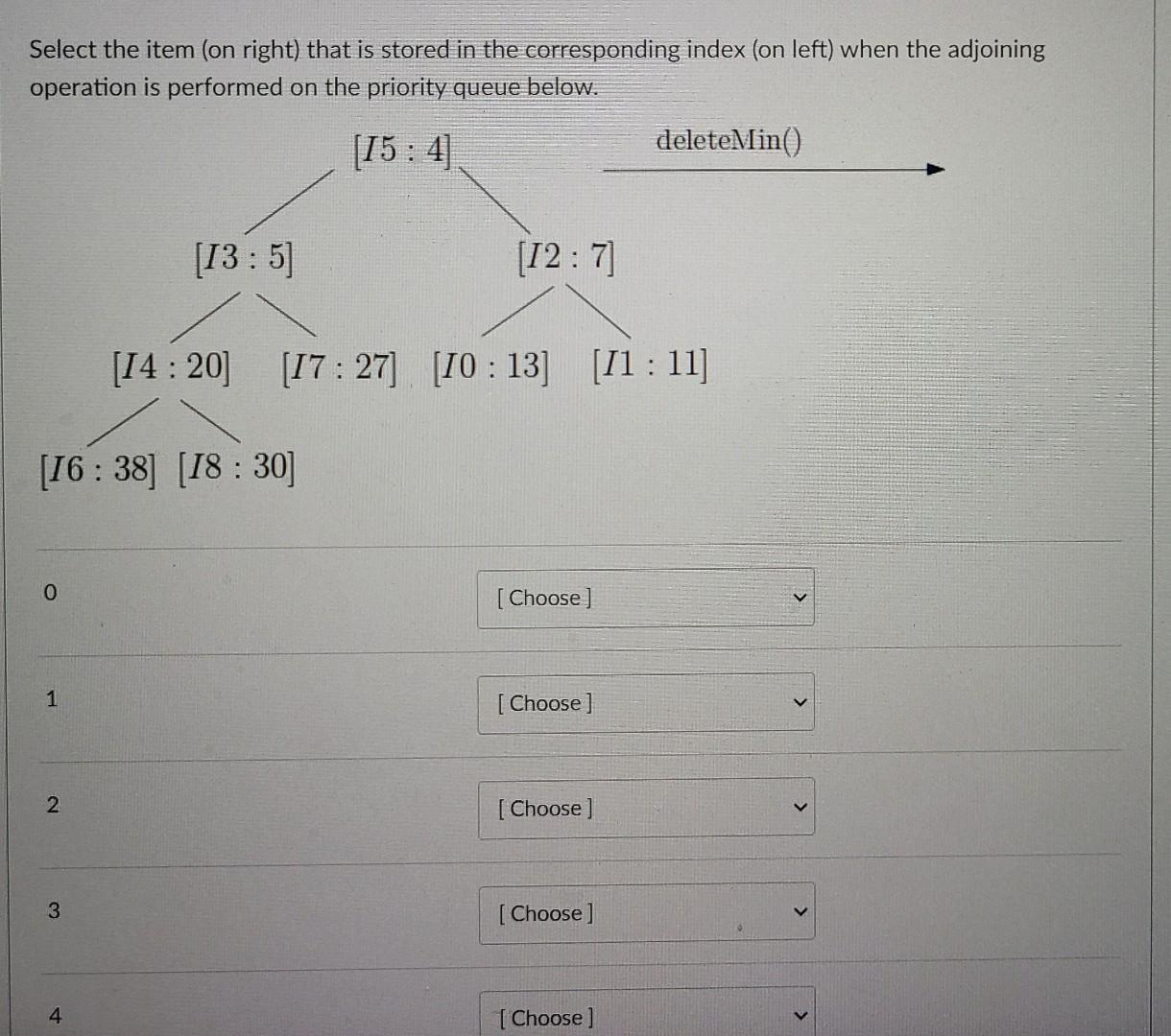 Solved Select the item (on right) that is stored in the | Chegg.com