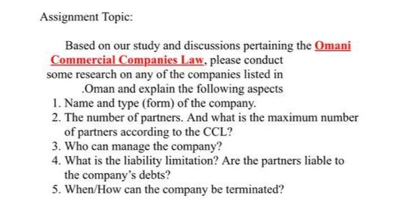 Solved Assignment Topic:Based on our study and discussions | Chegg.com