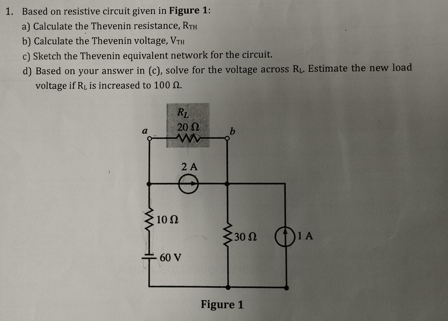 Solved Based on resistive circuit given in Figure 1:a) | Chegg.com