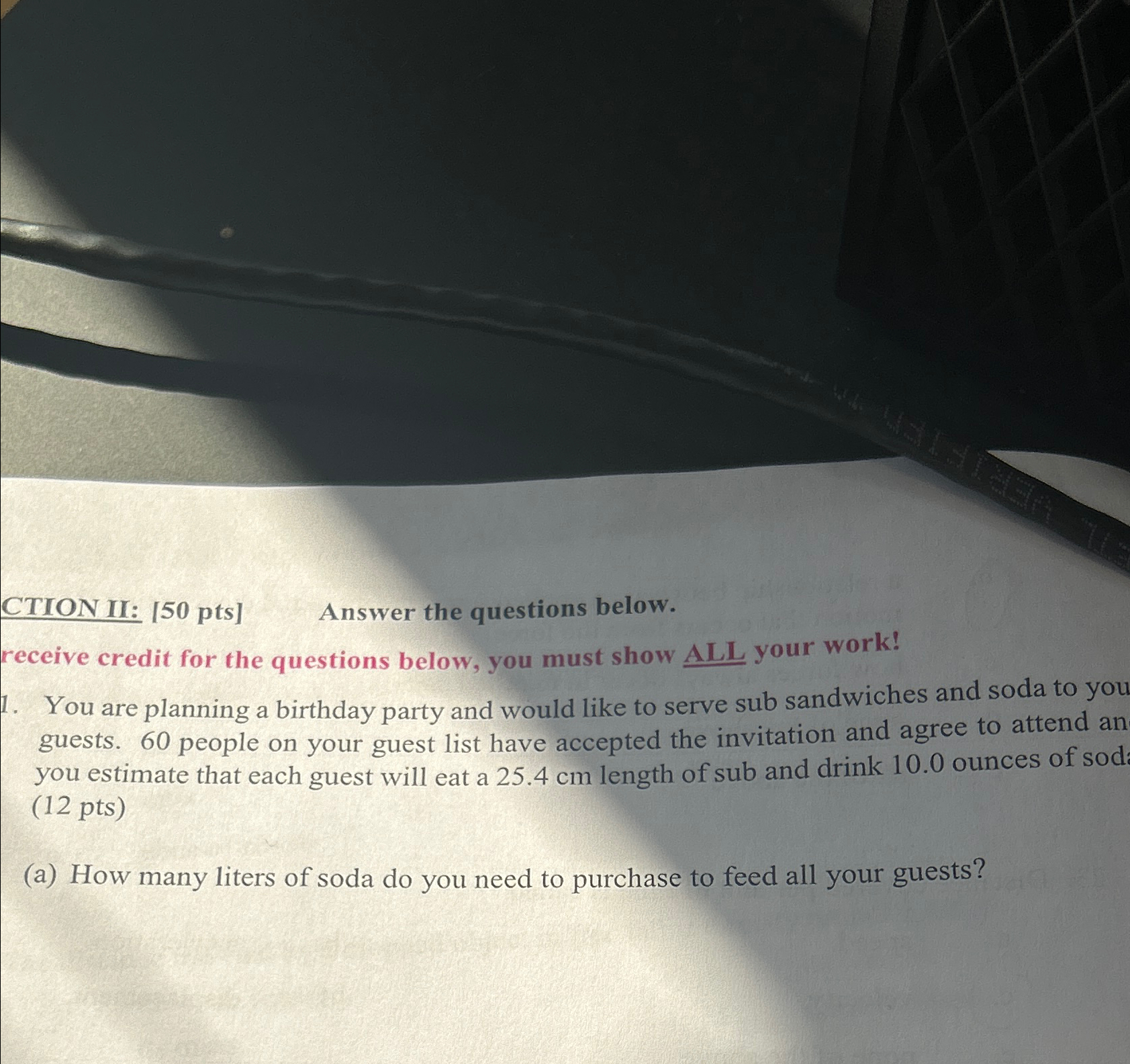 Solved CTION II: [50pts], ﻿Answer the questions | Chegg.com
