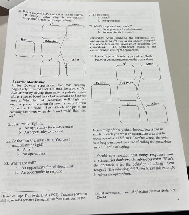 Solved Conceptual Work Sheets for Basic Stimulus Control | Chegg.com