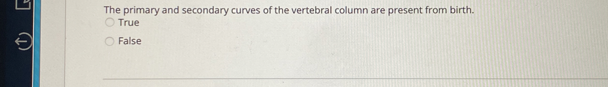 Solved The primary and secondary curves of the vertebral | Chegg.com