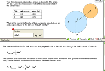 Solved Two thin disks are attached as shown to the right The | Chegg.com
