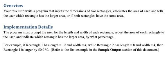 Solved Overview Your task is to write a program that inputs | Chegg.com