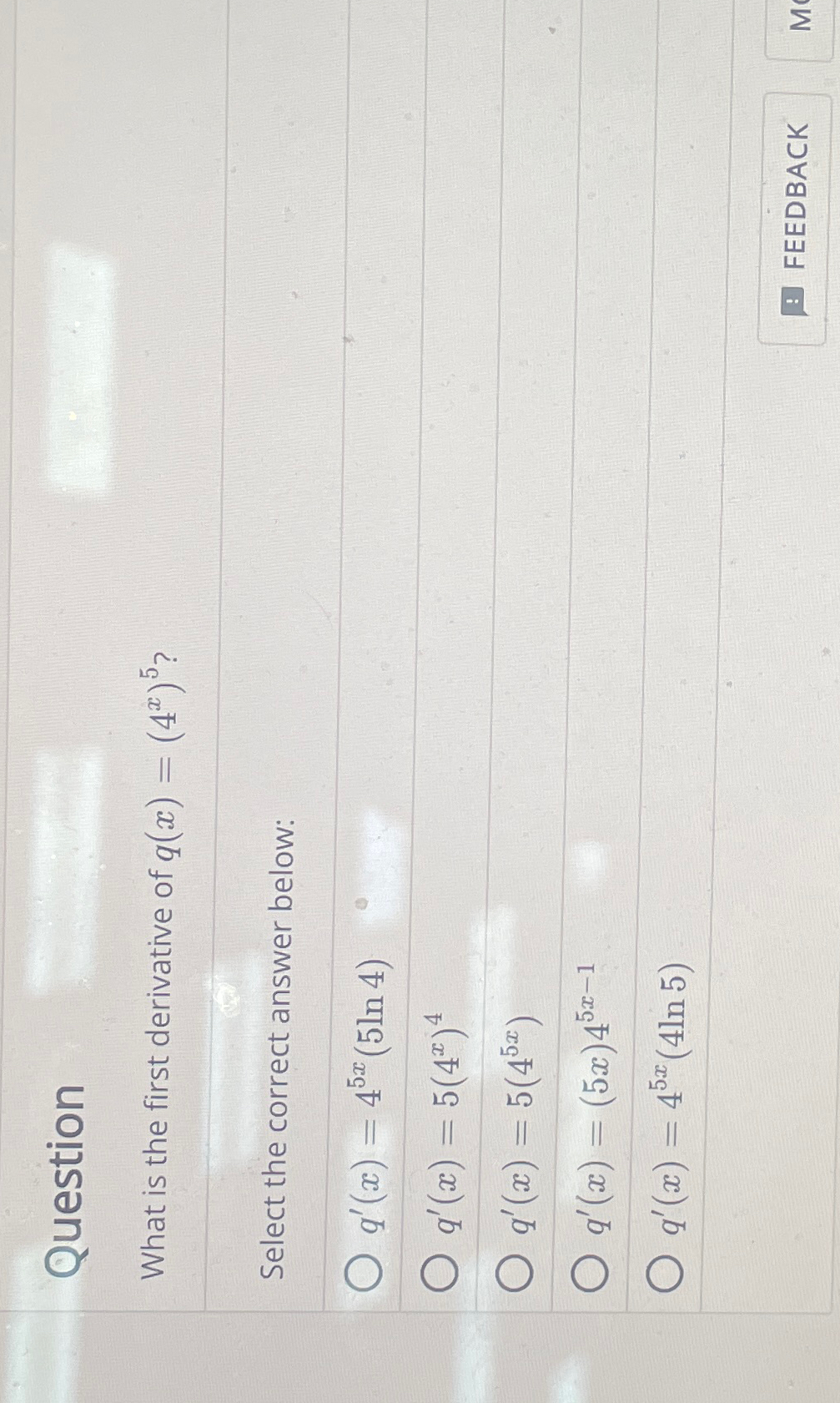 Solved QuestionWhat is the first derivative of | Chegg.com