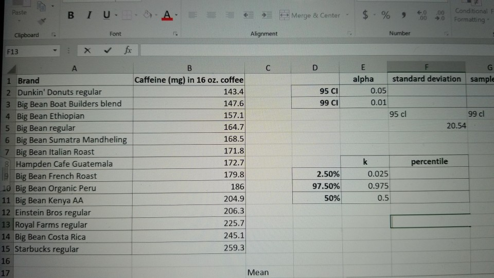 Solved Paste BIU...A .00 + Merge & Center $% 9 00 | Chegg.com