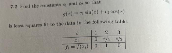 Solved 7.2 Find the constants c1 and c2 so that | Chegg.com