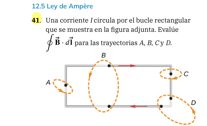 Solved 12.5 ﻿Ley de Ampère41. ﻿Una corriente I circula por | Chegg.com