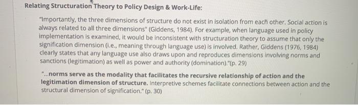 Solved QUESTION 3 Based on our study of Structuration theory | Chegg.com