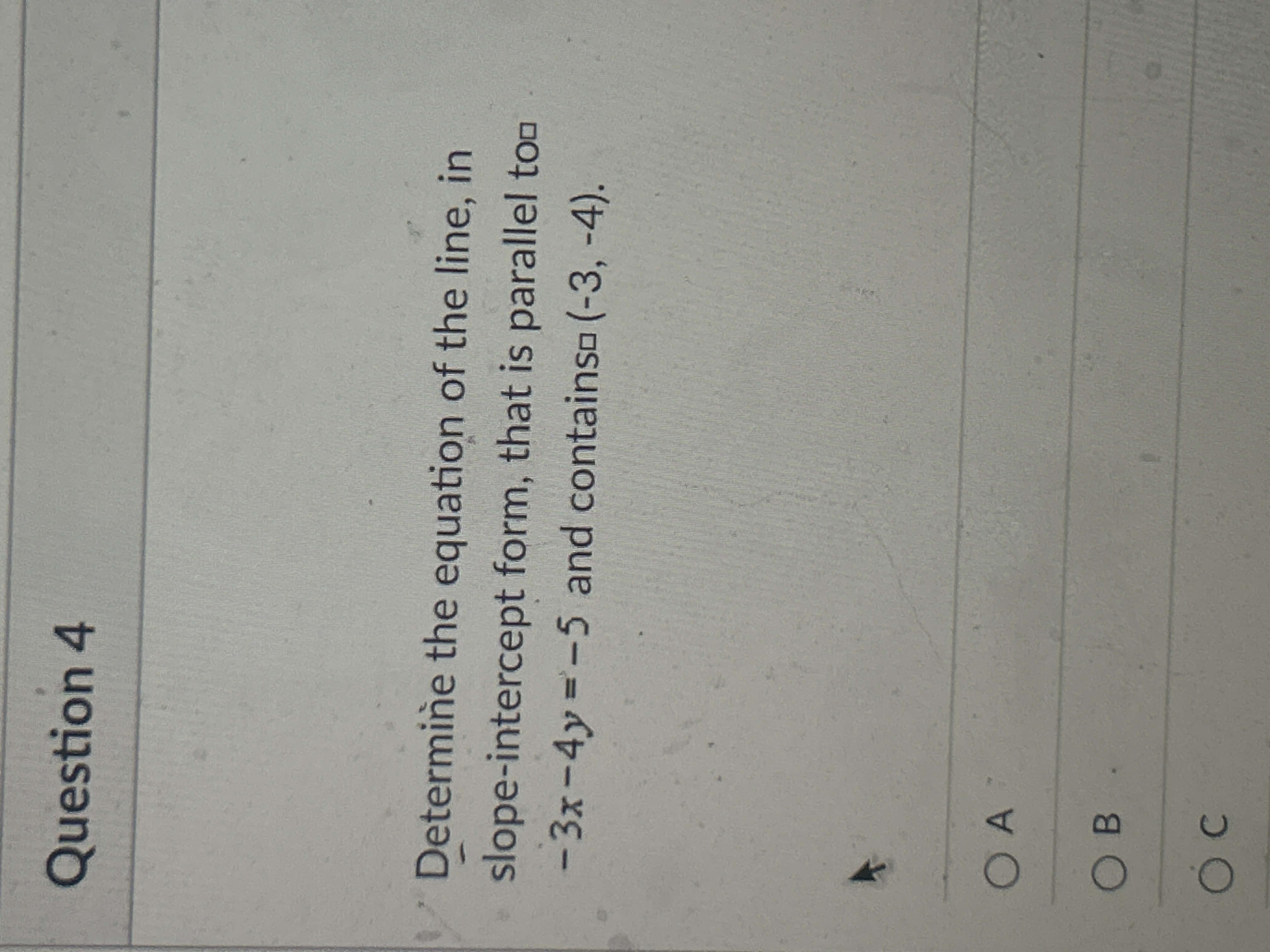 Solved Question 4Determine the equation of the line, | Chegg.com