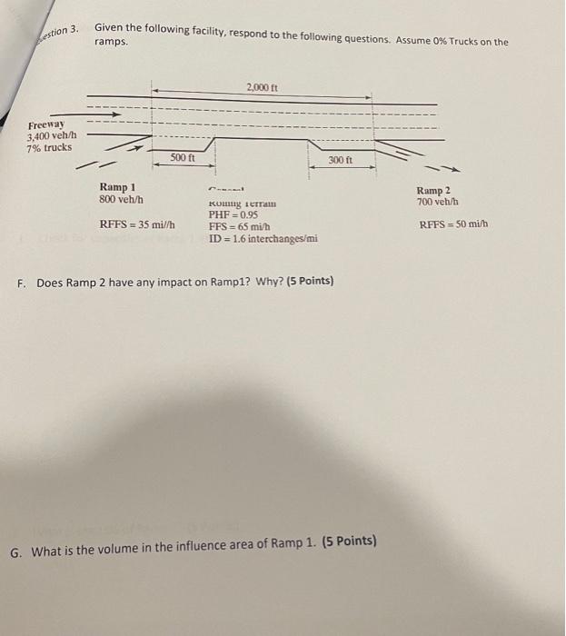 Solved estion 3. Given the following facility, respond to | Chegg.com