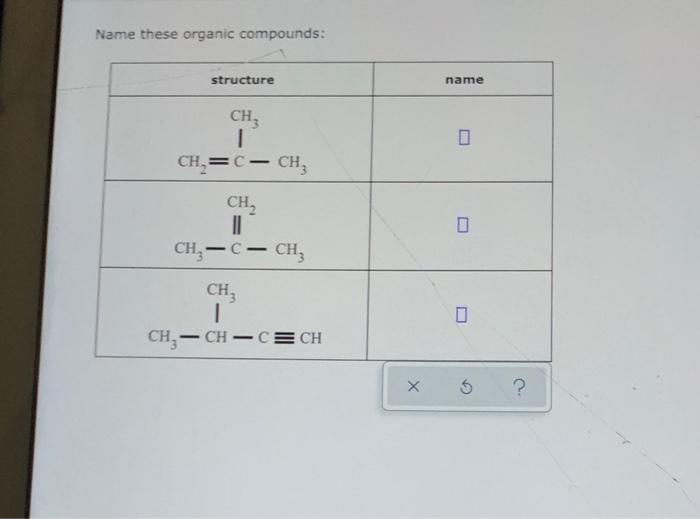 Solved Write the systematic name of each organic molecule: | Chegg.com