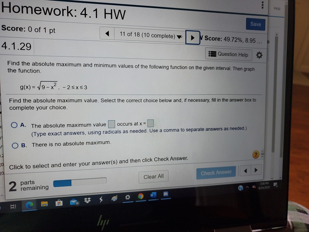 Solved Homework 4 1 Hw Help Save Score 0 Of 1 Pt 11 Of 18