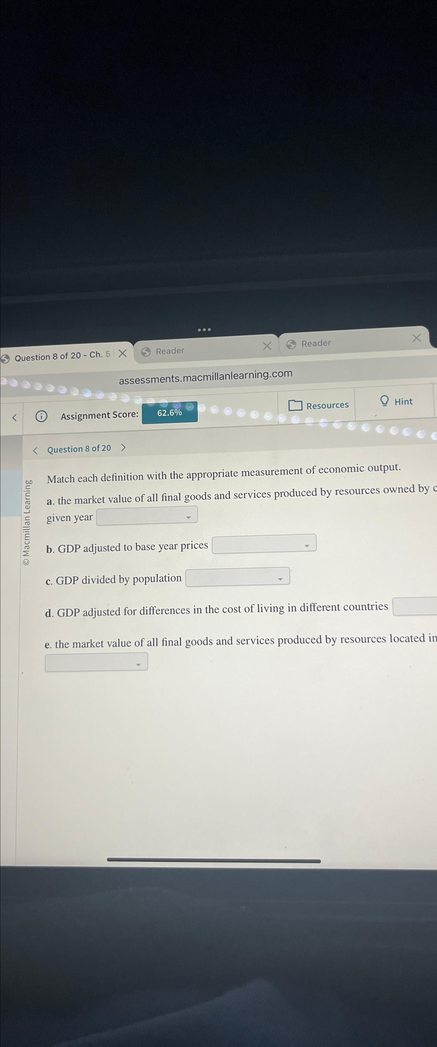 Solved Question 8 ﻿of 20 - | Chegg.com
