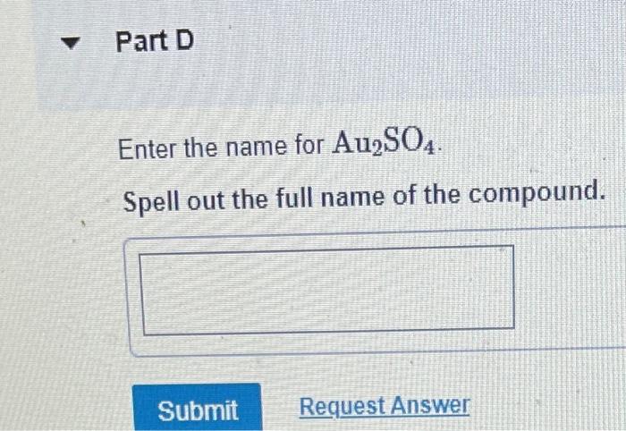 Solved Pat G Enter the formula for the polyatomic ion in | Chegg.com