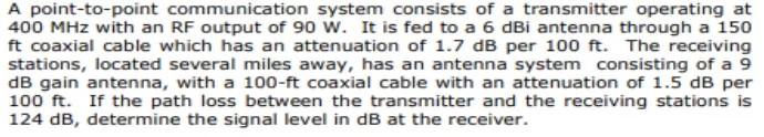 Solved A point-to-point communication system consists of a | Chegg.com