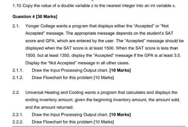 Solved 1 10 Copy The Value Of A Double Variable Z To The