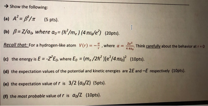 Solved Problem 5 The Normalized Wavefunction For The Ground