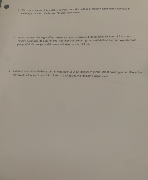 Random Assignment in Experiments (Optional) | Chegg.com