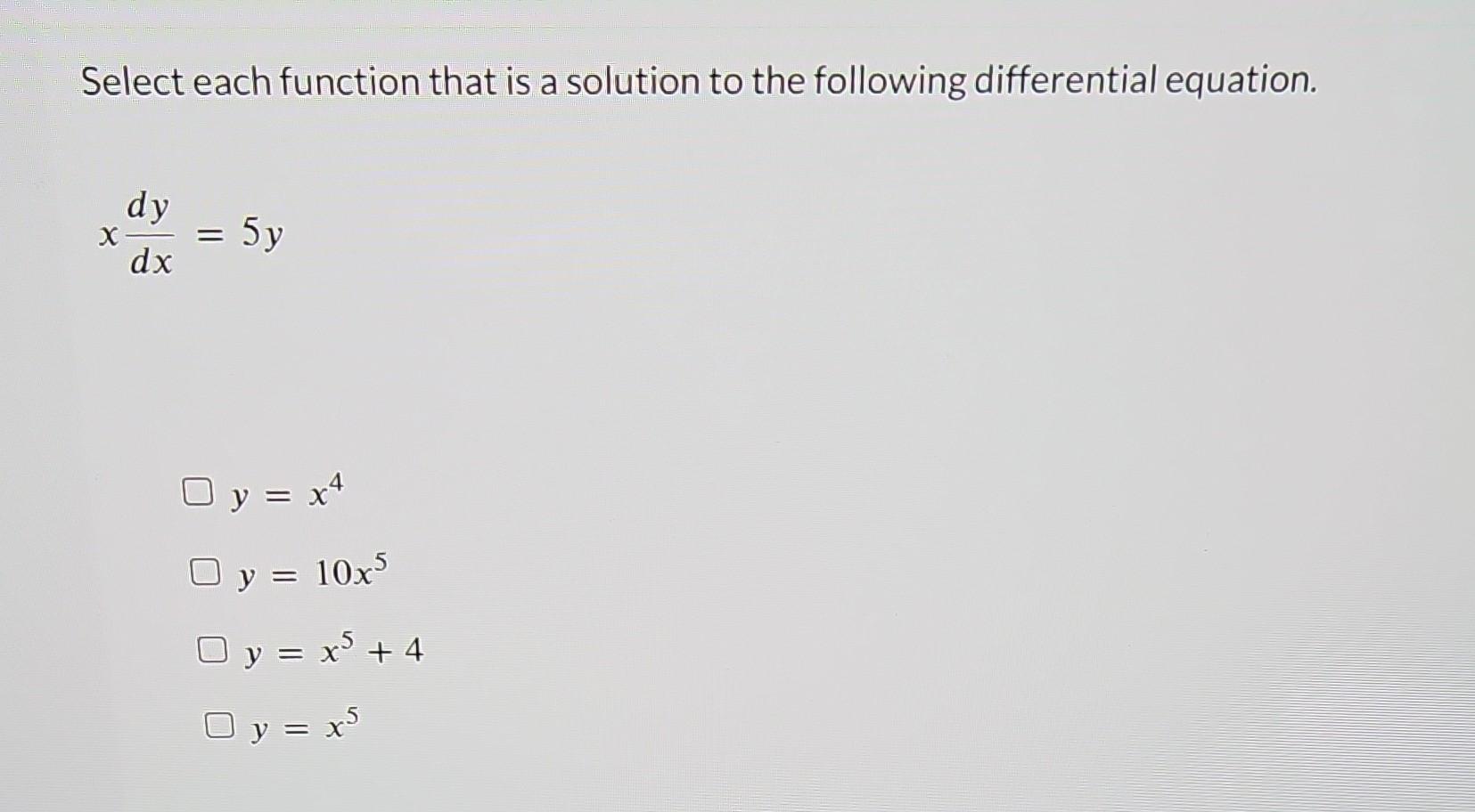 Solved Select each function that is a solution to the | Chegg.com
