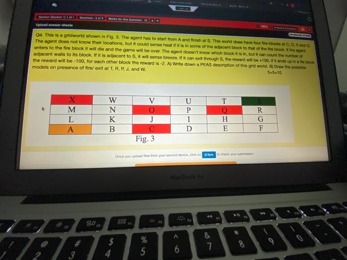 Upload answer sheets 04. This is a gridworld shown in | Chegg.com