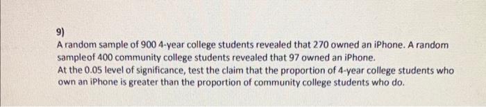 Solved include: HO & H1, a, test, test statistic/p-value, | Chegg.com